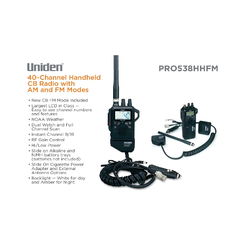 Uniden Boat Radio Uniden PRO501TK Handheld - 40 Channel With NOAA ...